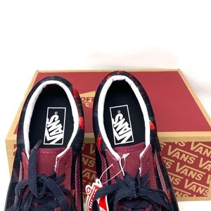 Vans | Shoes | Vans Old Skool Platform Shoes Red Black Suede Women Size ...